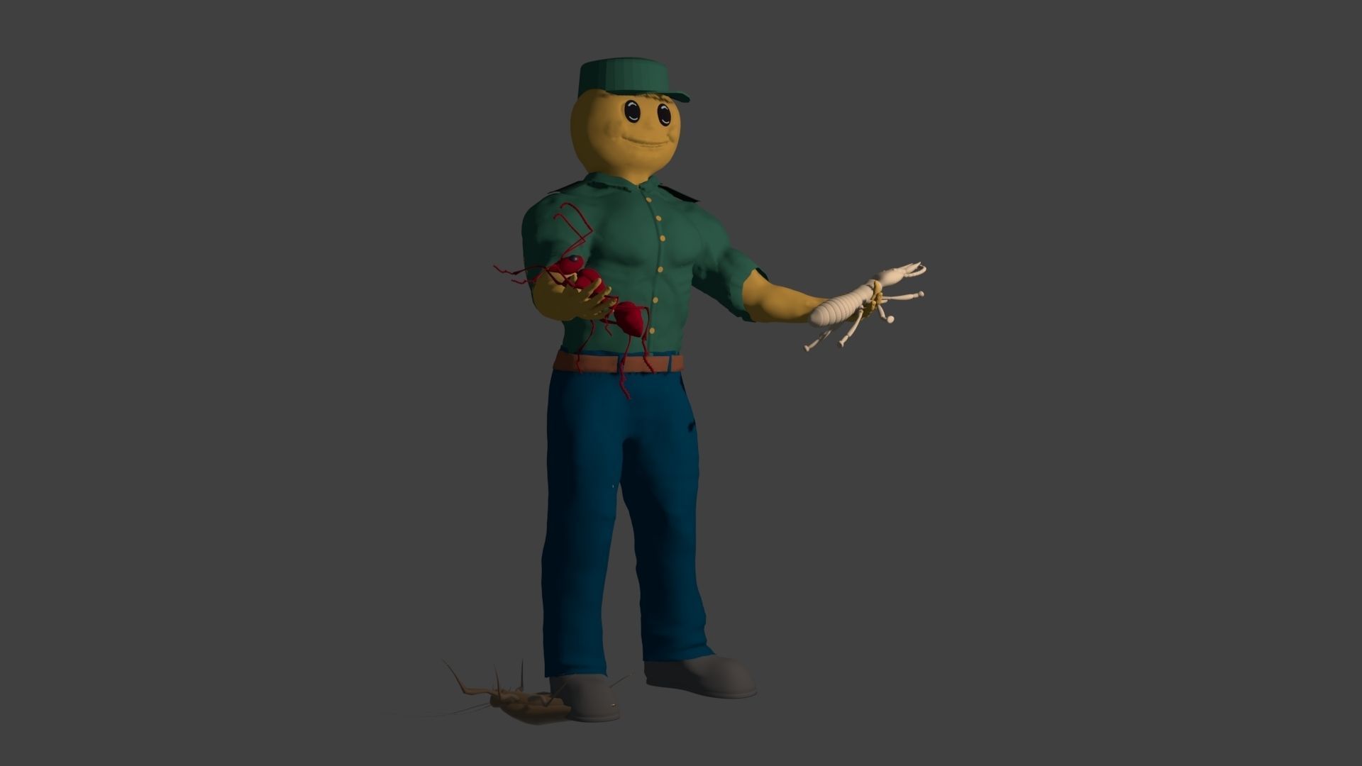 Pest Control Mascot - Sexton 3D model | CGTrader