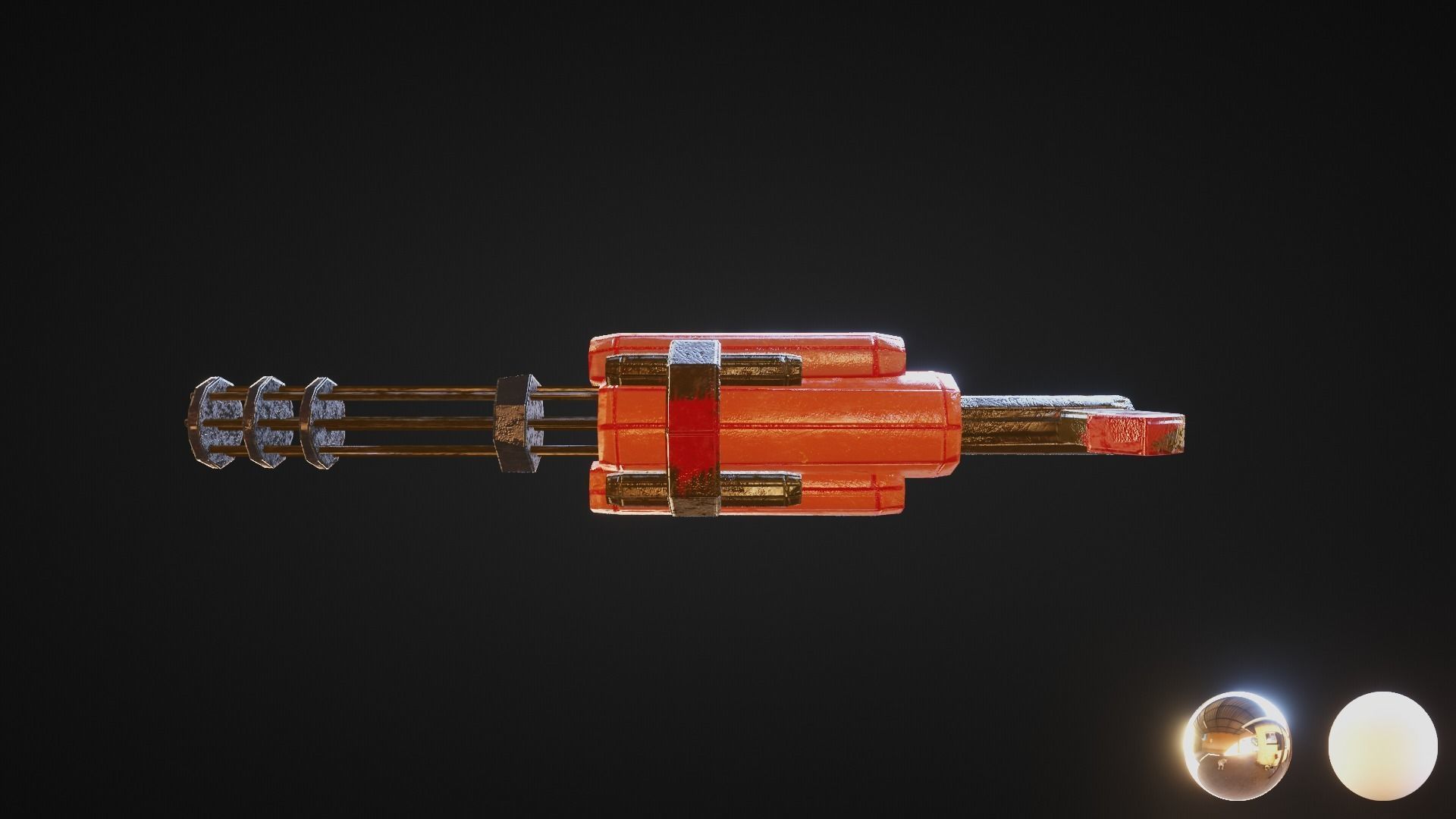 3D model Minigun stylised 3D model for game VR / AR / low-poly | CGTrader