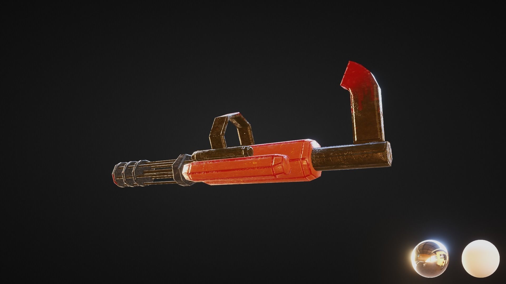 3D model Minigun stylised 3D model for game VR / AR / low-poly | CGTrader