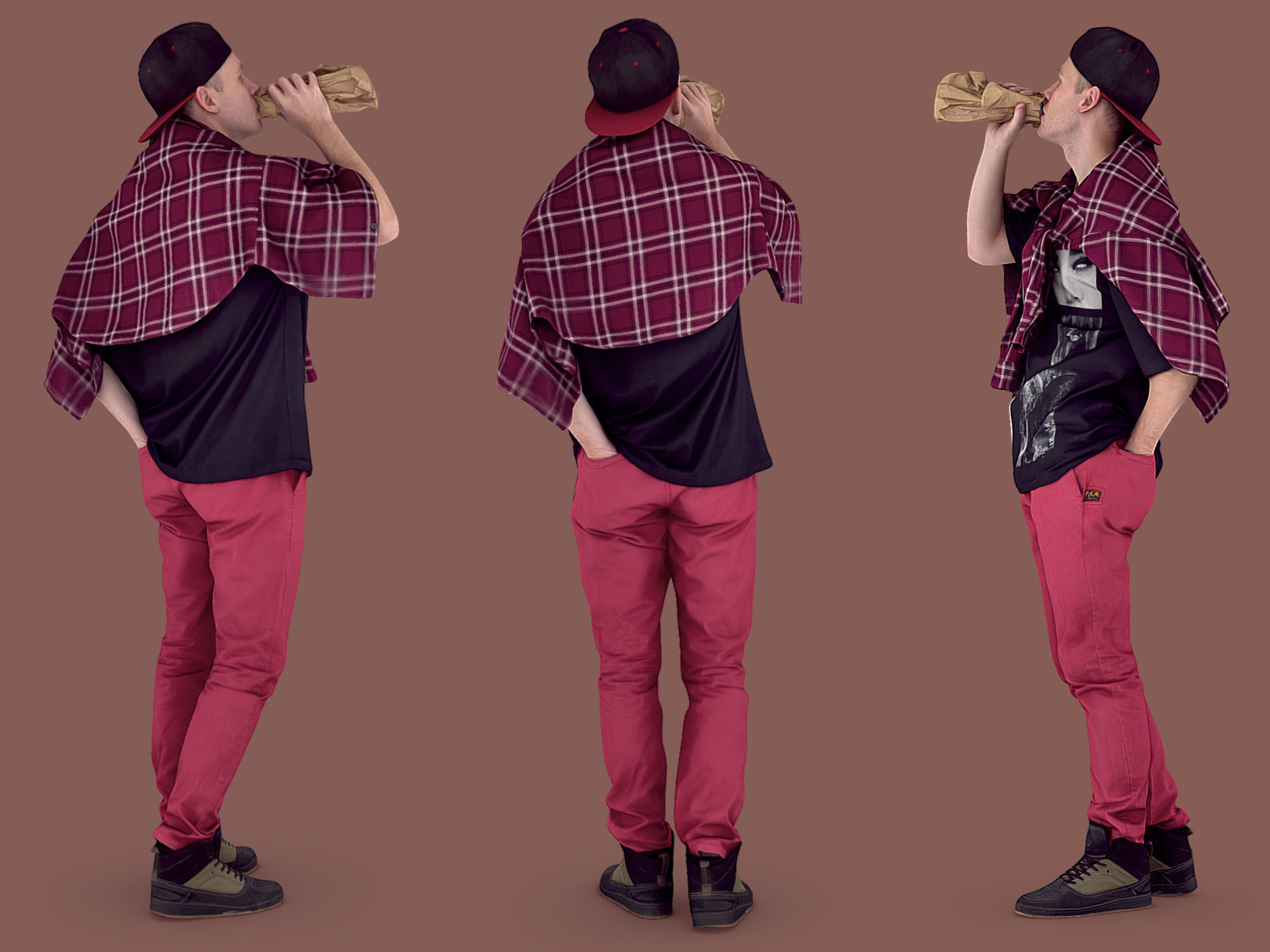 Young Rapper with Booze 3D model | CGTrader