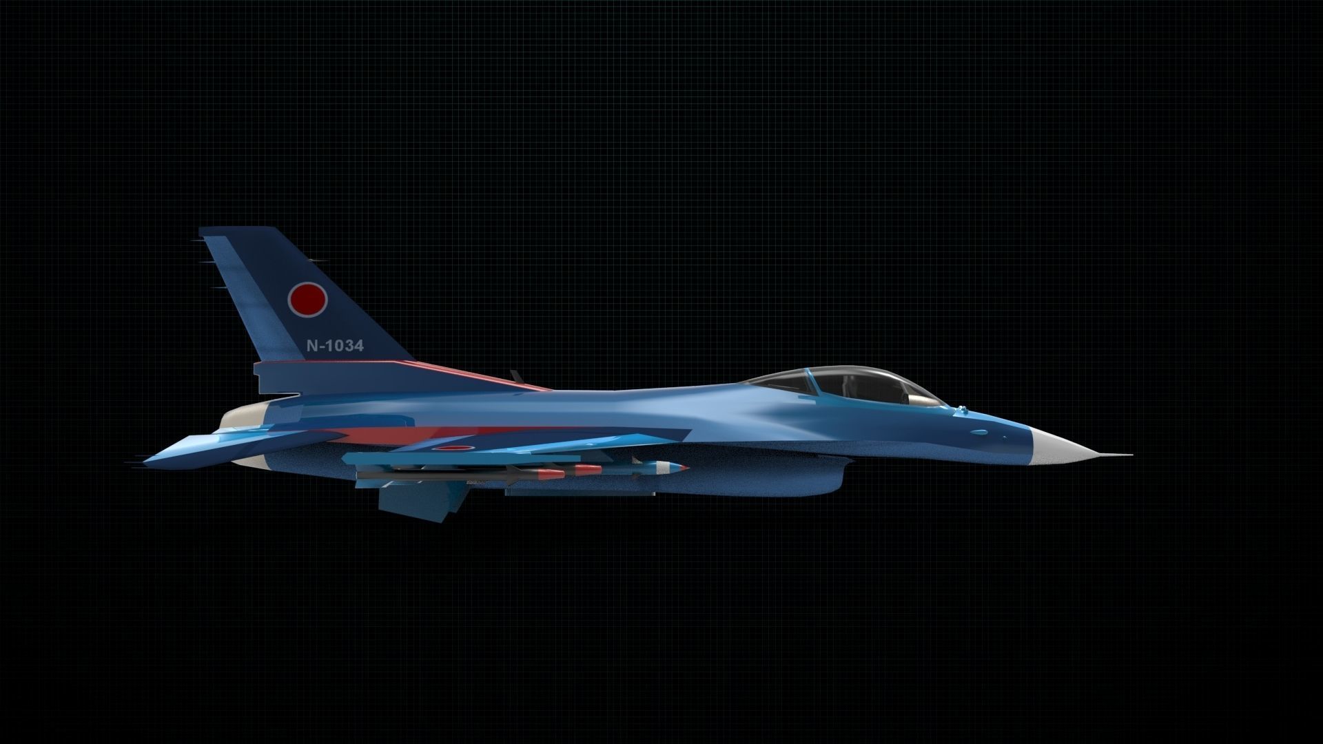 Mitsubishi F-2 3D model | CGTrader