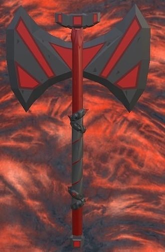 3D model Stylized Hell Axe weapon low-poly game ready VR / AR / low ...