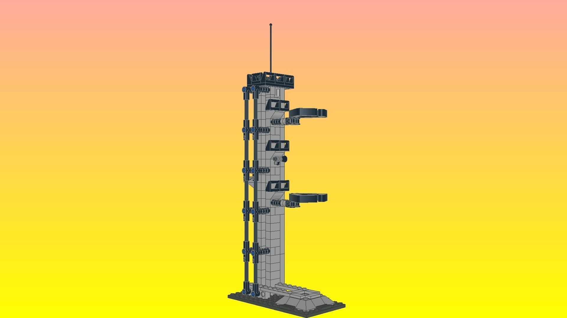 Lego Launch Tower Model 512 3D model | CGTrader