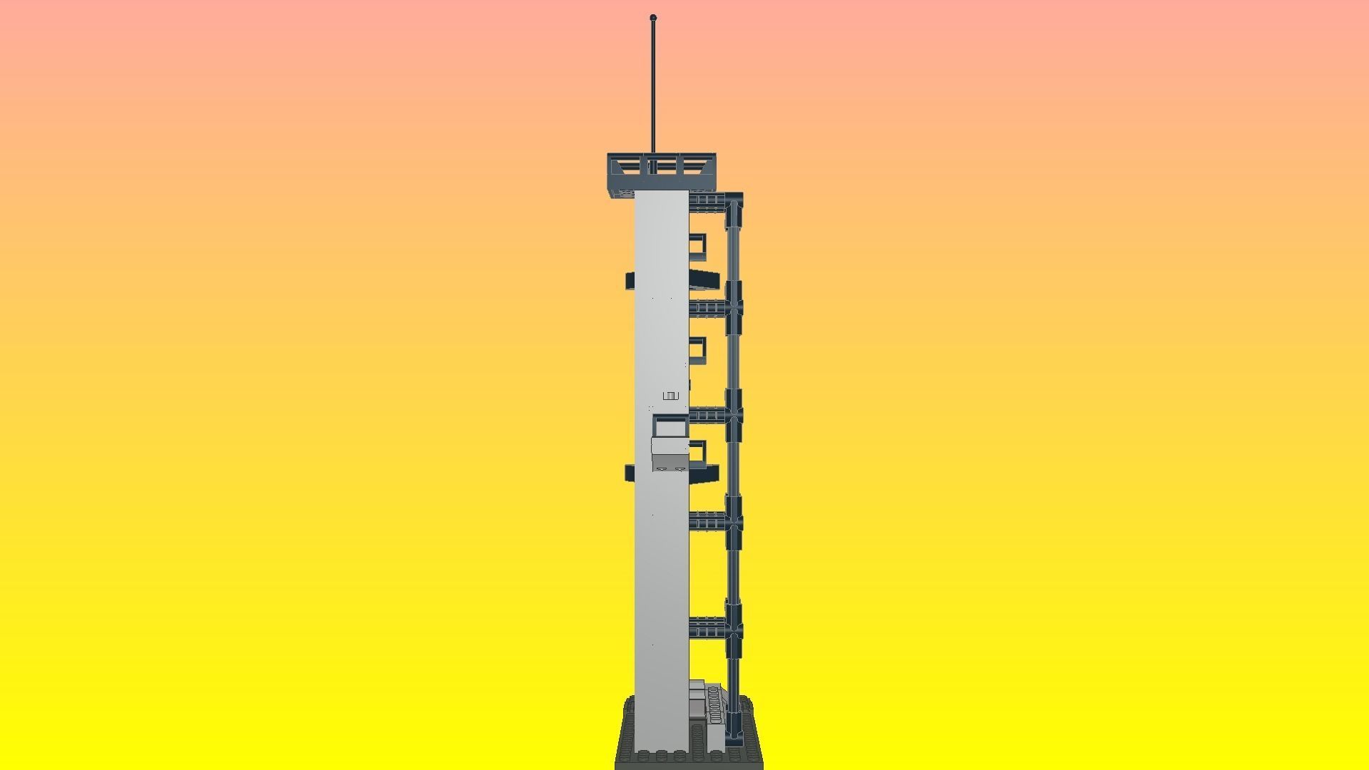 Lego Launch Tower Model 512 3D model | CGTrader