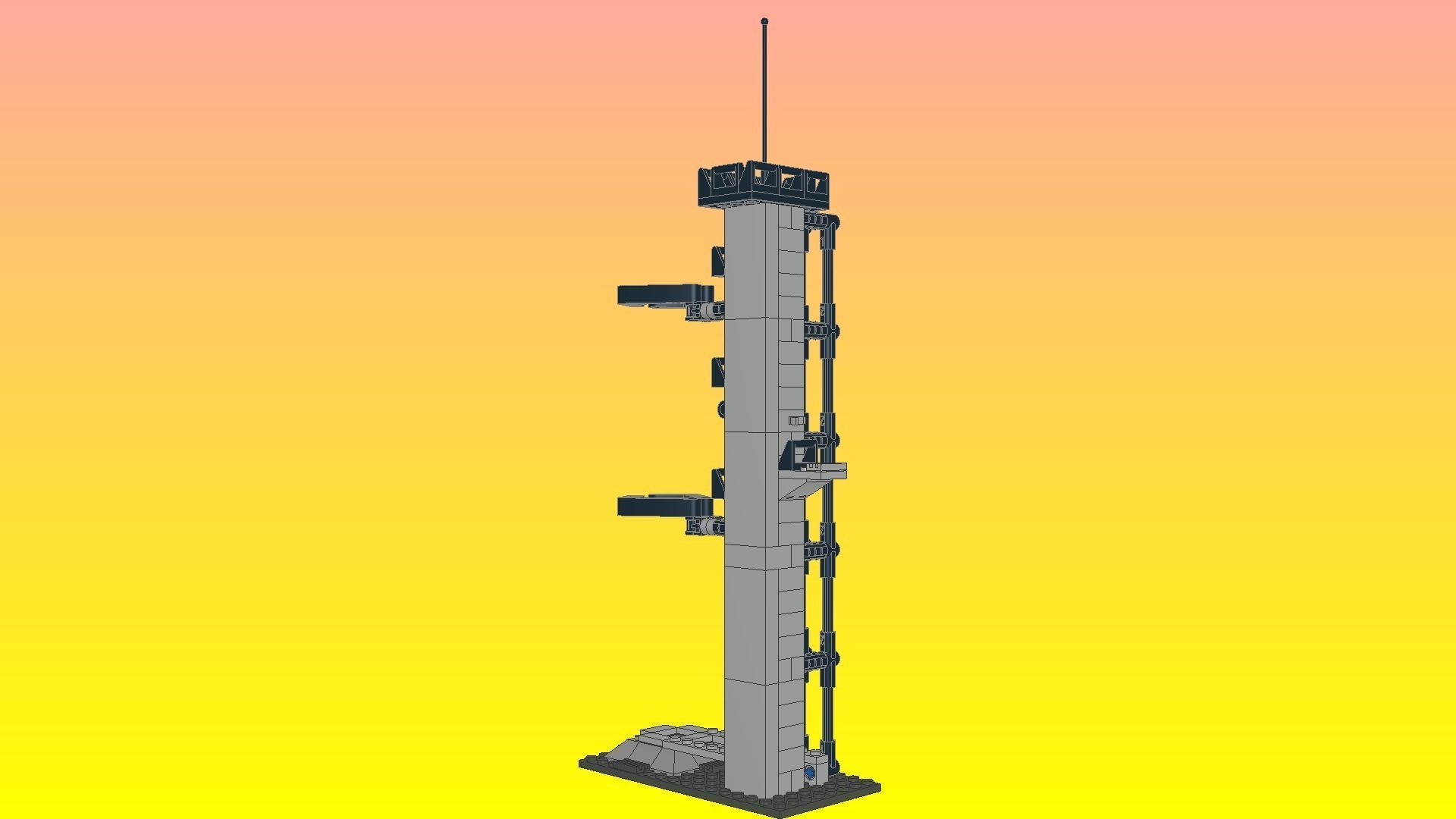 Lego Launch Tower Model 512 3D model | CGTrader