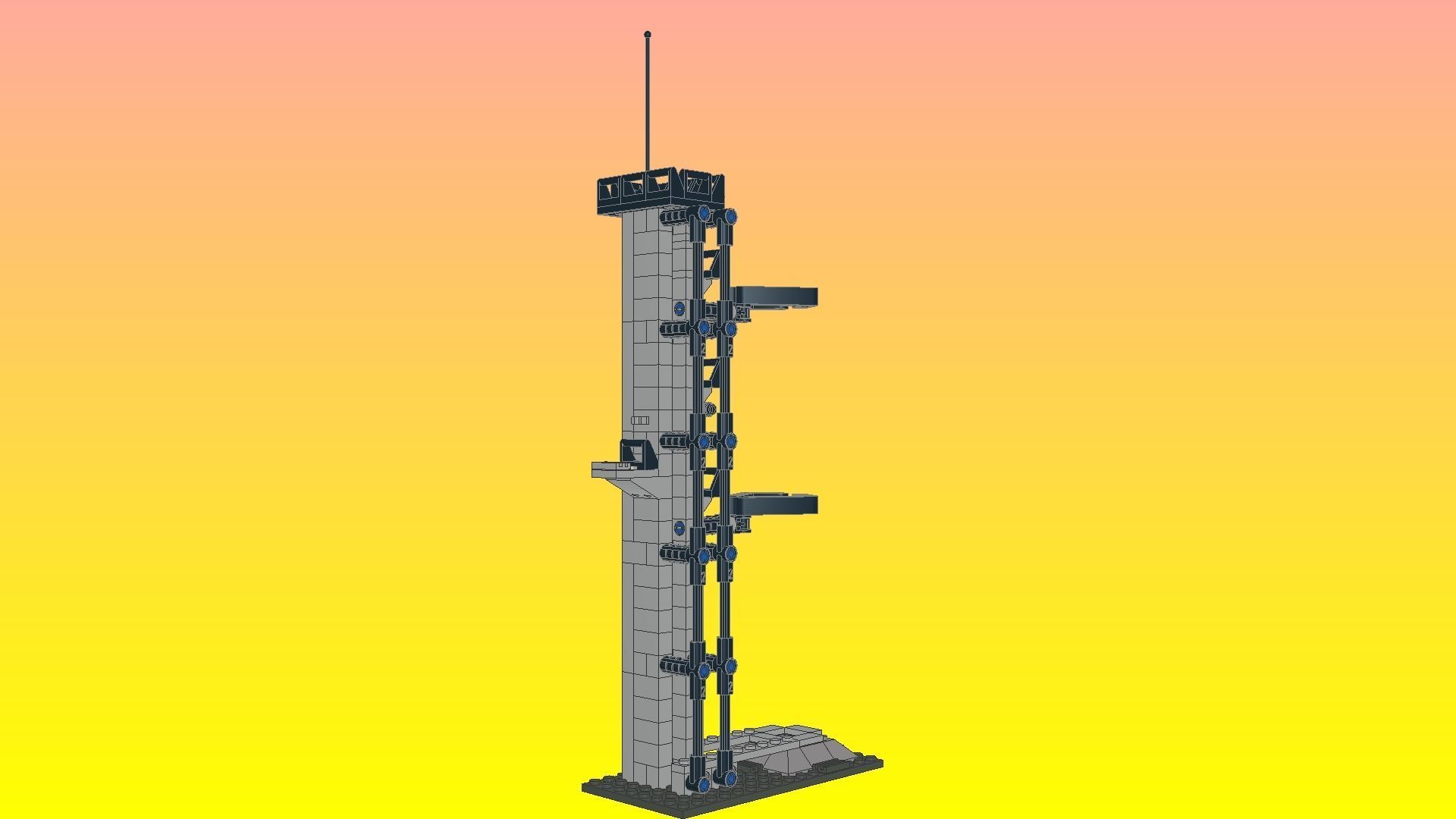 Lego Launch Tower Model 512 3D model | CGTrader