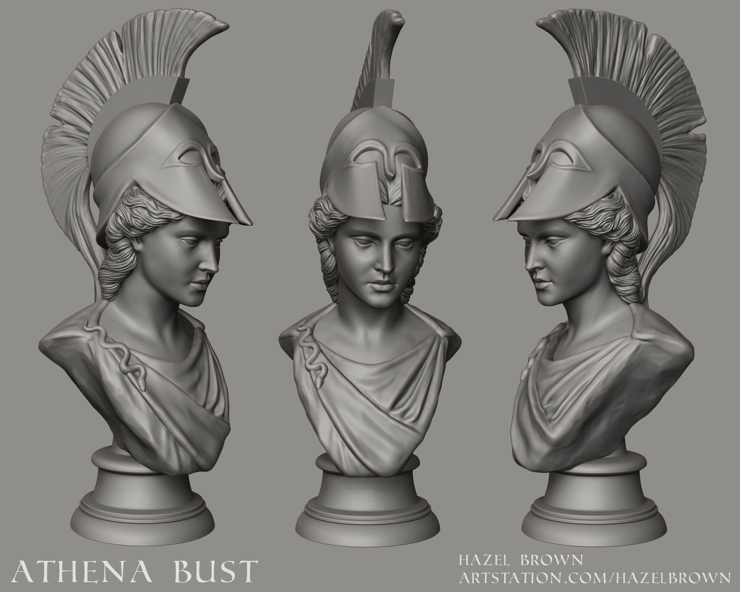 Athena bust for 3D printing 3D model 3D printable | CGTrader