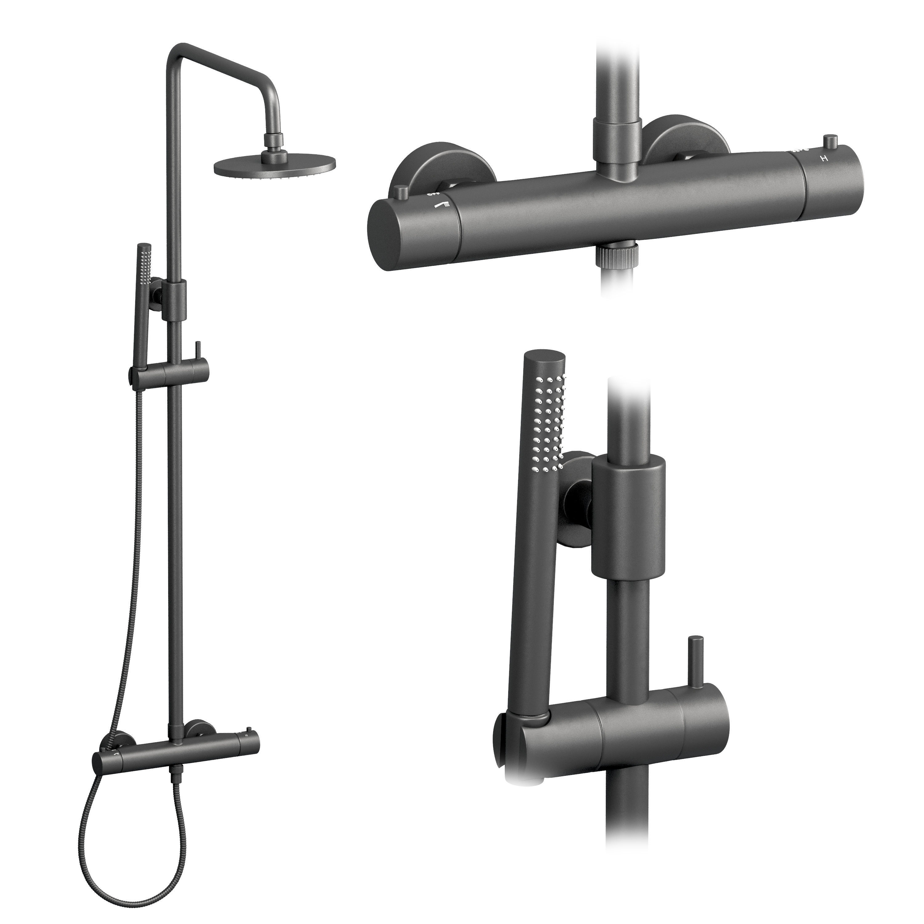 Faucets and shower sets Lusso set 3D model | CGTrader