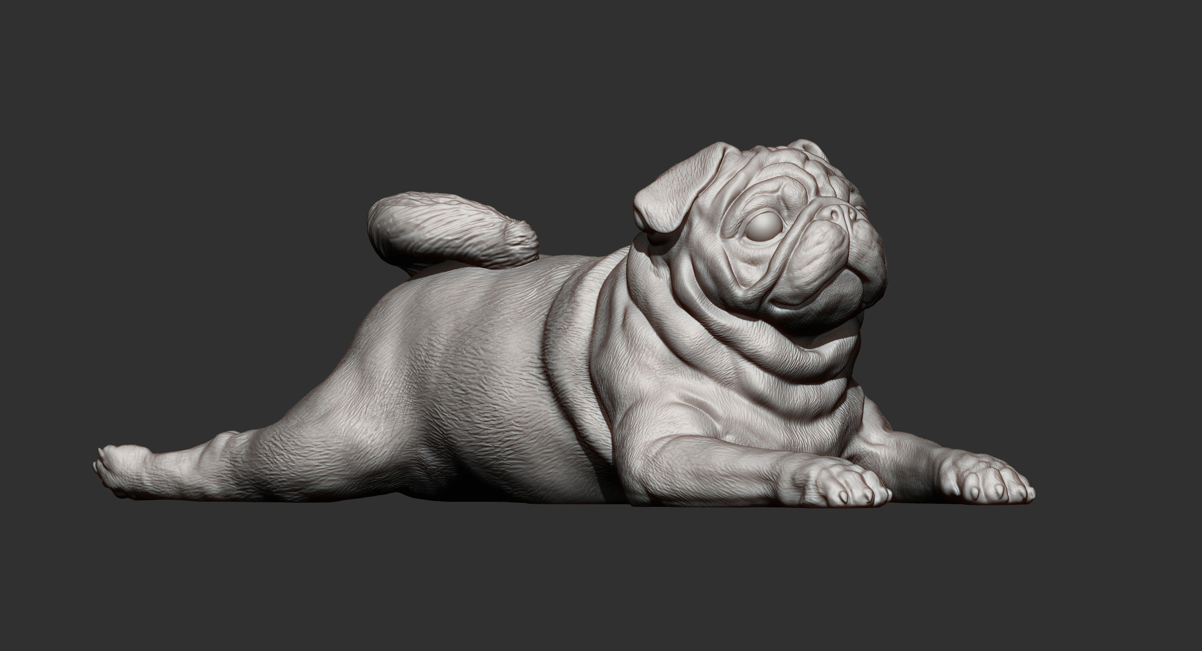 Pug for 3D printing 3D model 3D printable | CGTrader