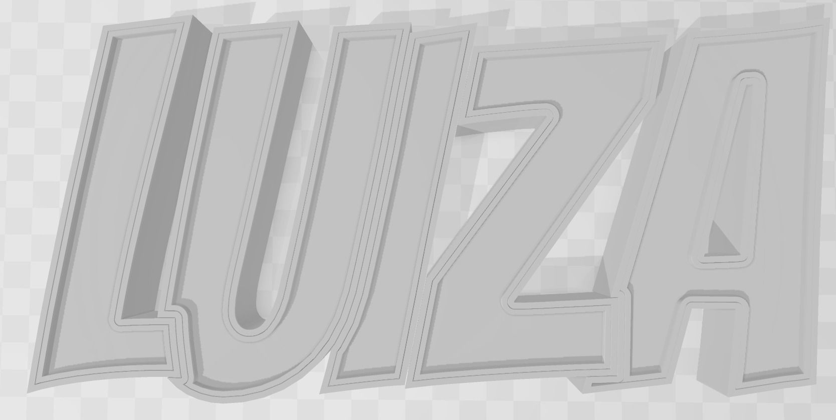 Name led light - LUIZA - 3D model 3D printable | CGTrader