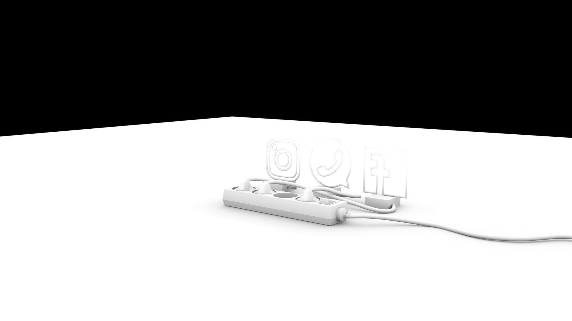 3D model unplug socials VR / AR / low-poly | CGTrader