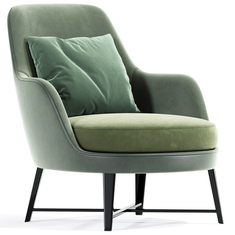 Guscio Armchair Flexform 3D model | CGTrader
