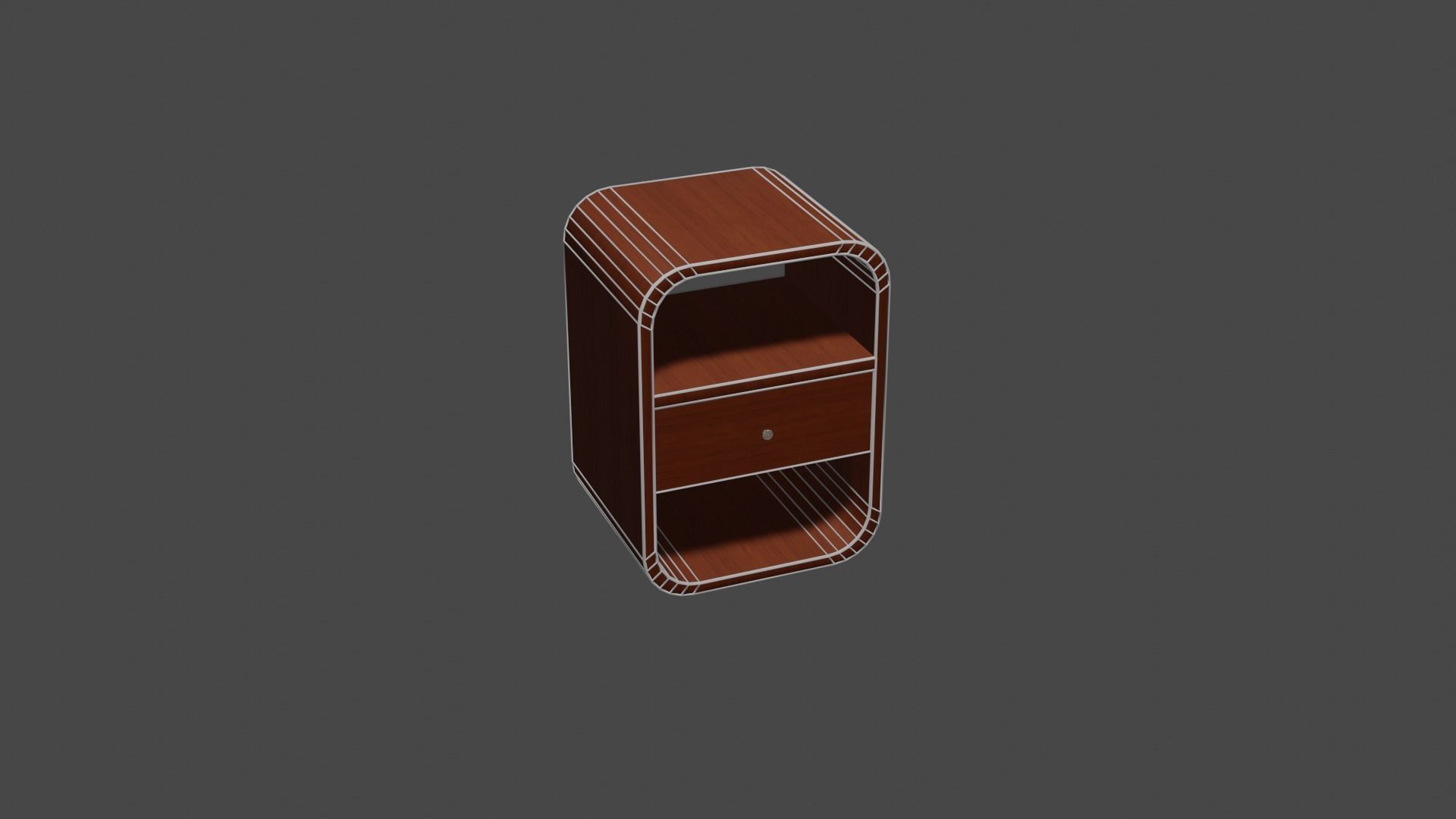 Chestnut Bedside Table 3D model | CGTrader