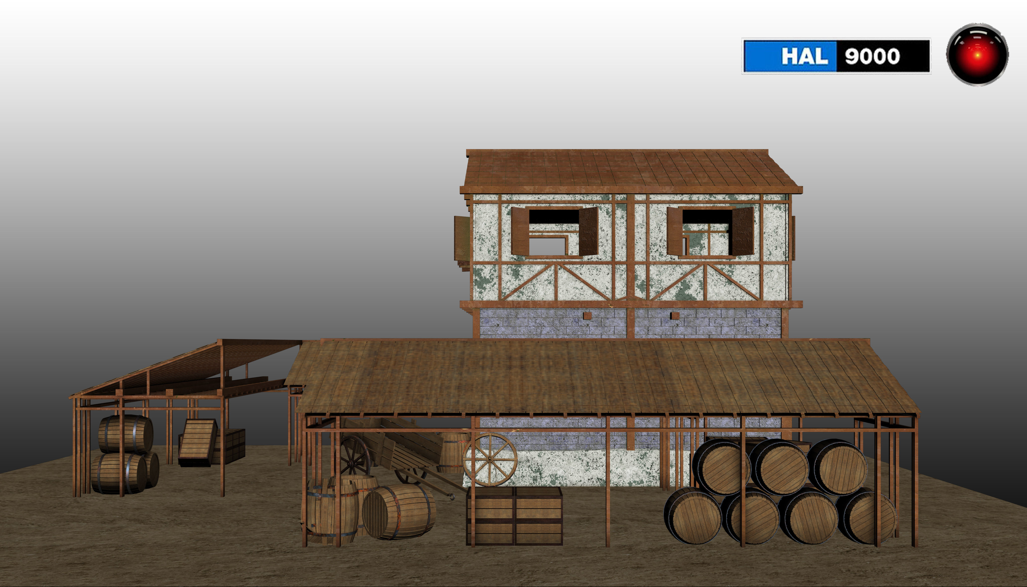 Medieval town warehouse 3D model | CGTrader