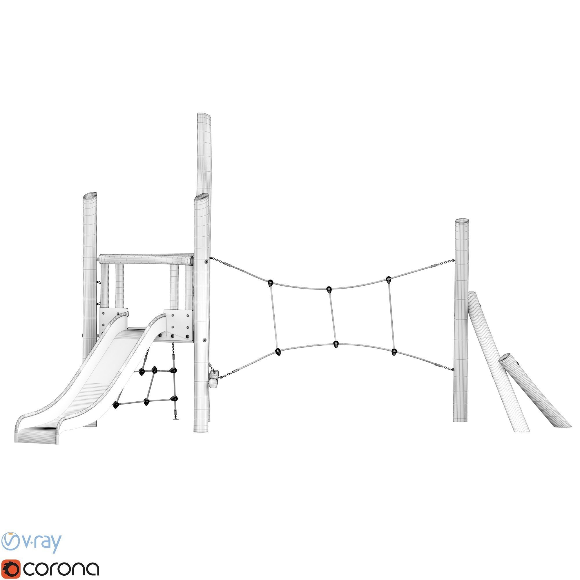 Kompan Tower and Net 3D model | CGTrader