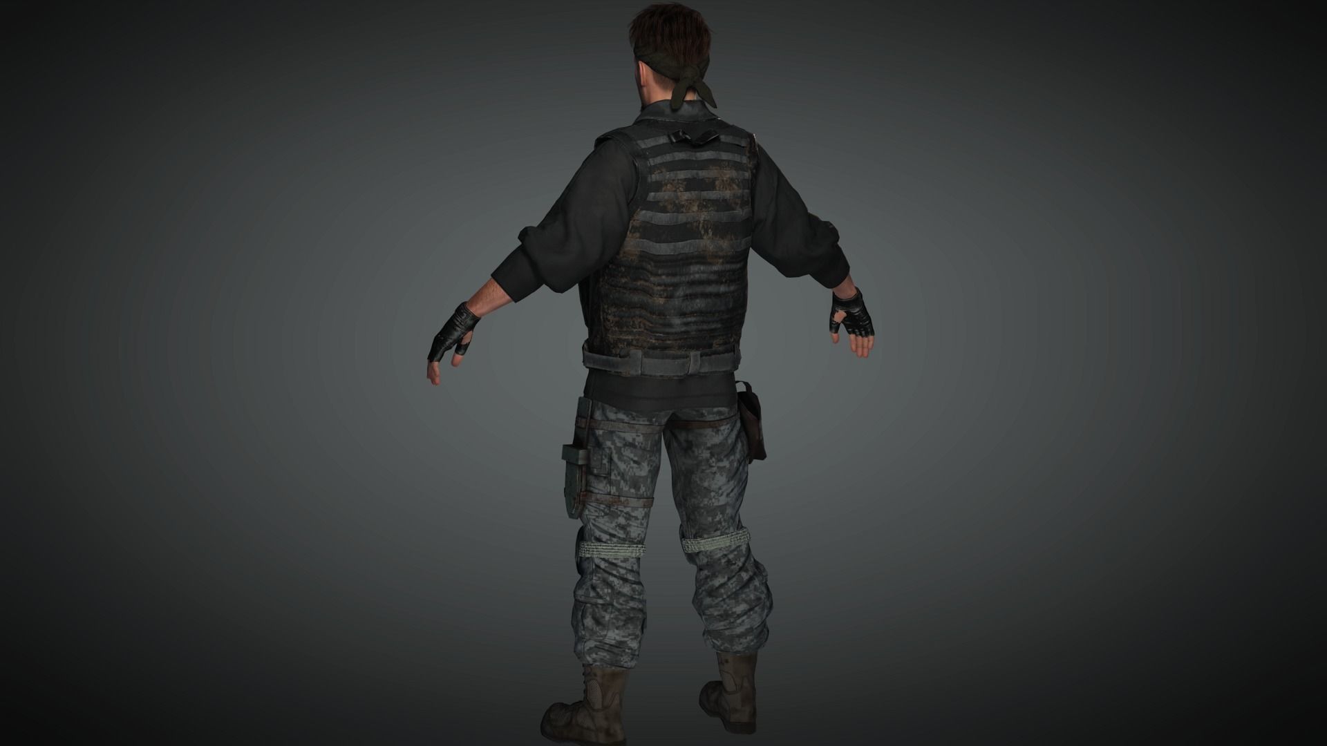 3D model AAA Military Male Character 03 VR / AR / low-poly rigged ...