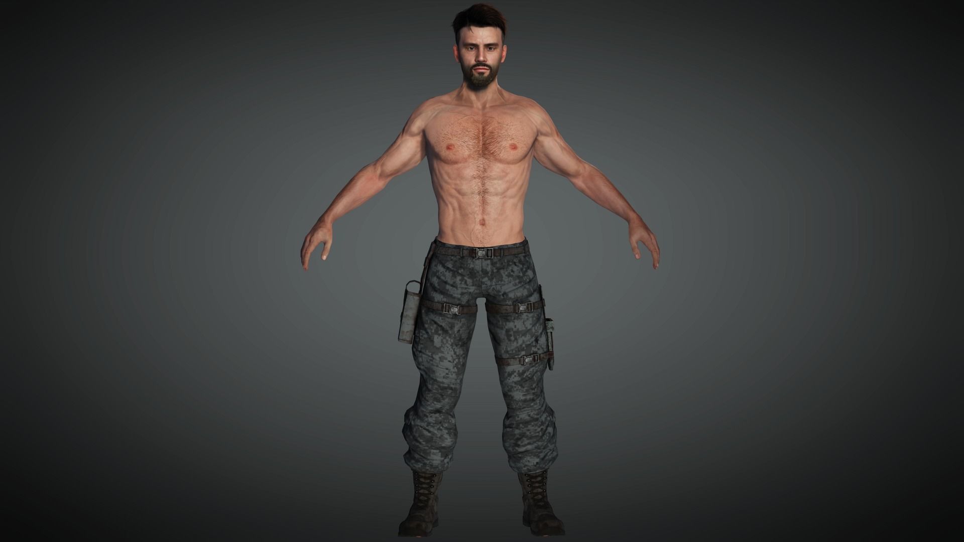 3D model AAA Military Male Character 03 VR / AR / low-poly rigged ...