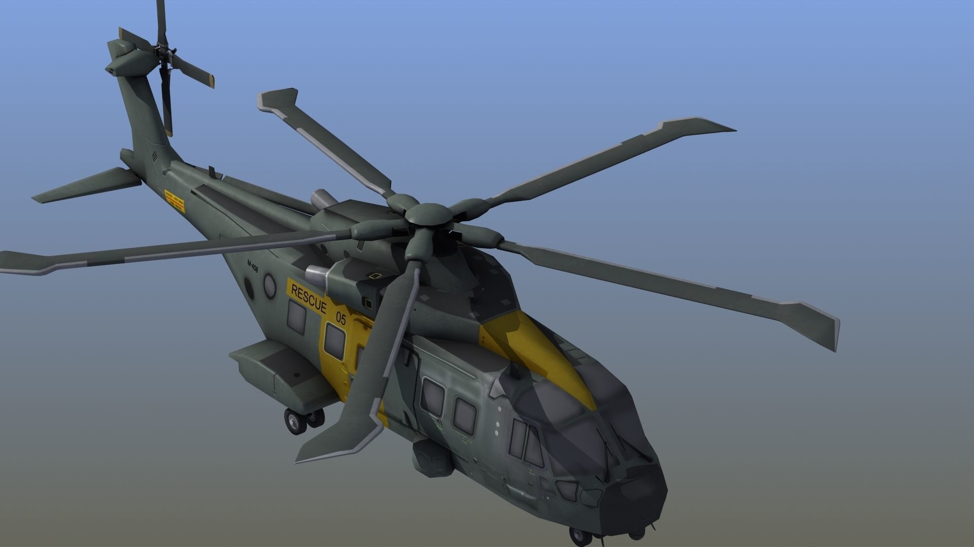 3D model AW101 Merlin Rescue LD1 VR / AR / low-poly | CGTrader