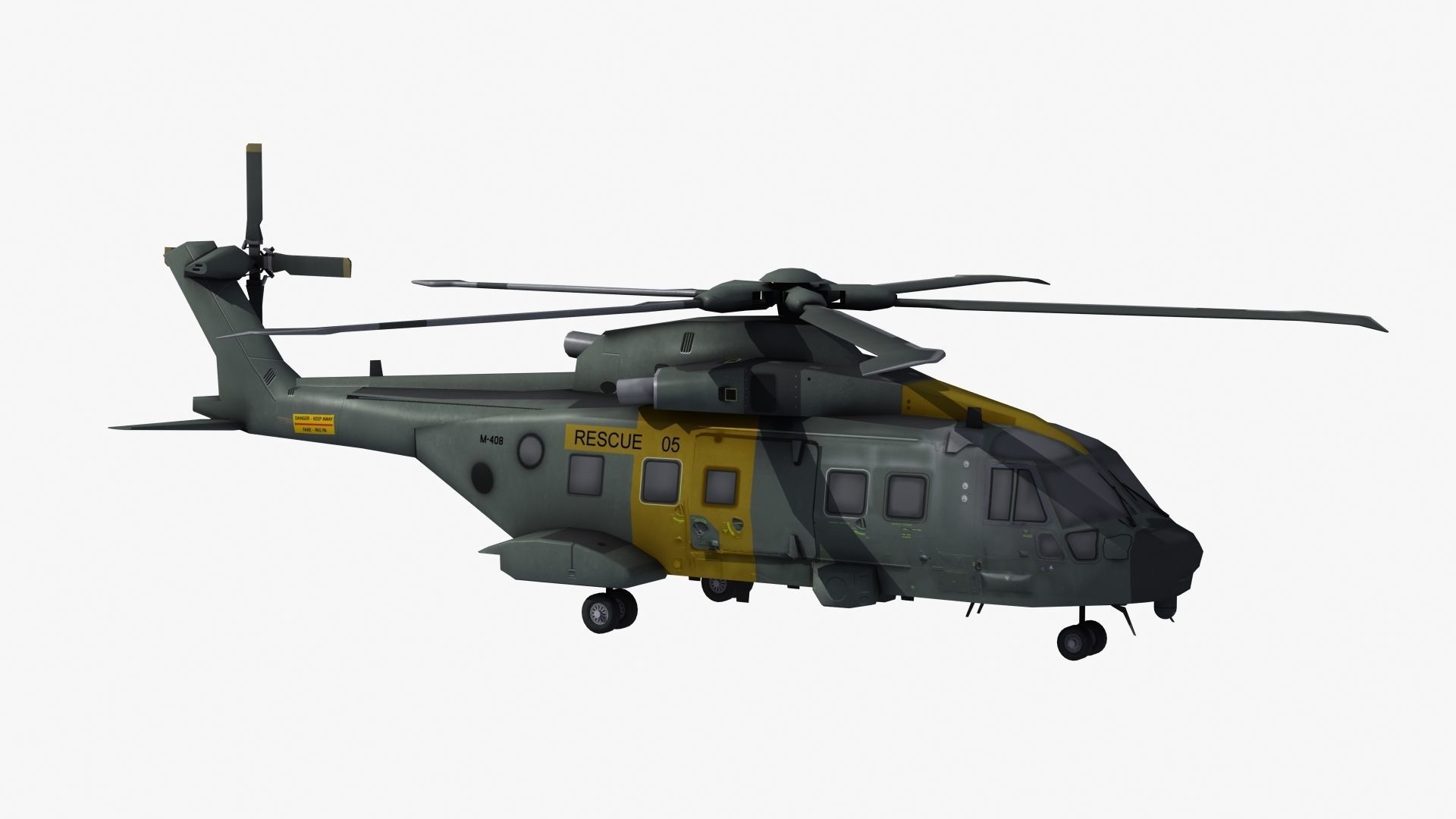 3D model AW101 Merlin Rescue LD1 VR / AR / low-poly | CGTrader