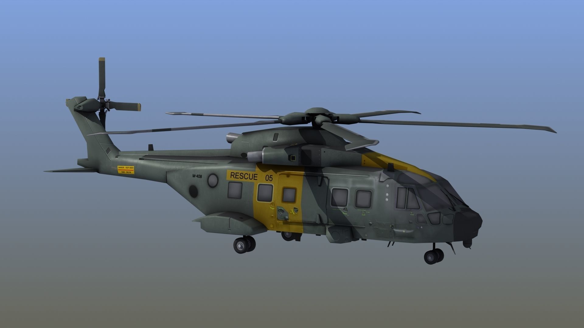 3D model AW101 Merlin Rescue LD1 VR / AR / low-poly | CGTrader