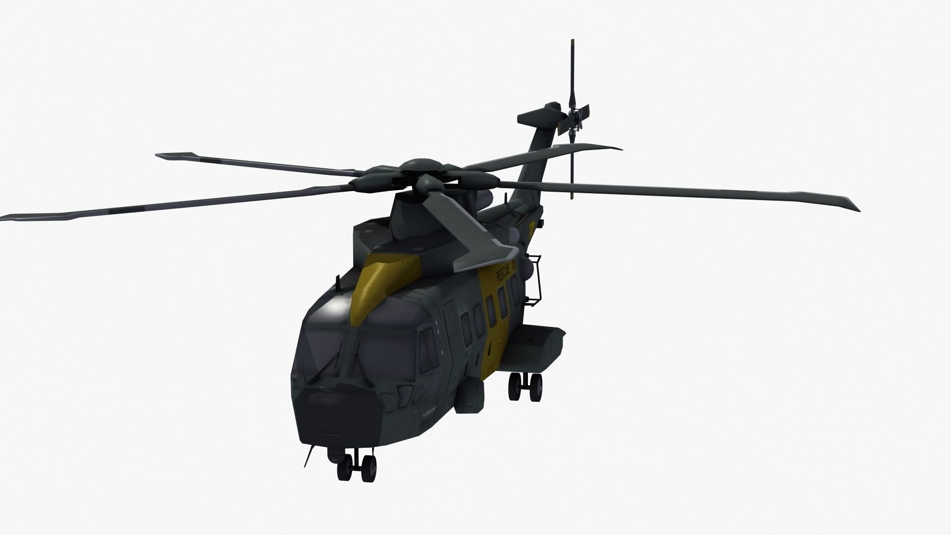 3D model AW101 Merlin Rescue LD1 VR / AR / low-poly | CGTrader