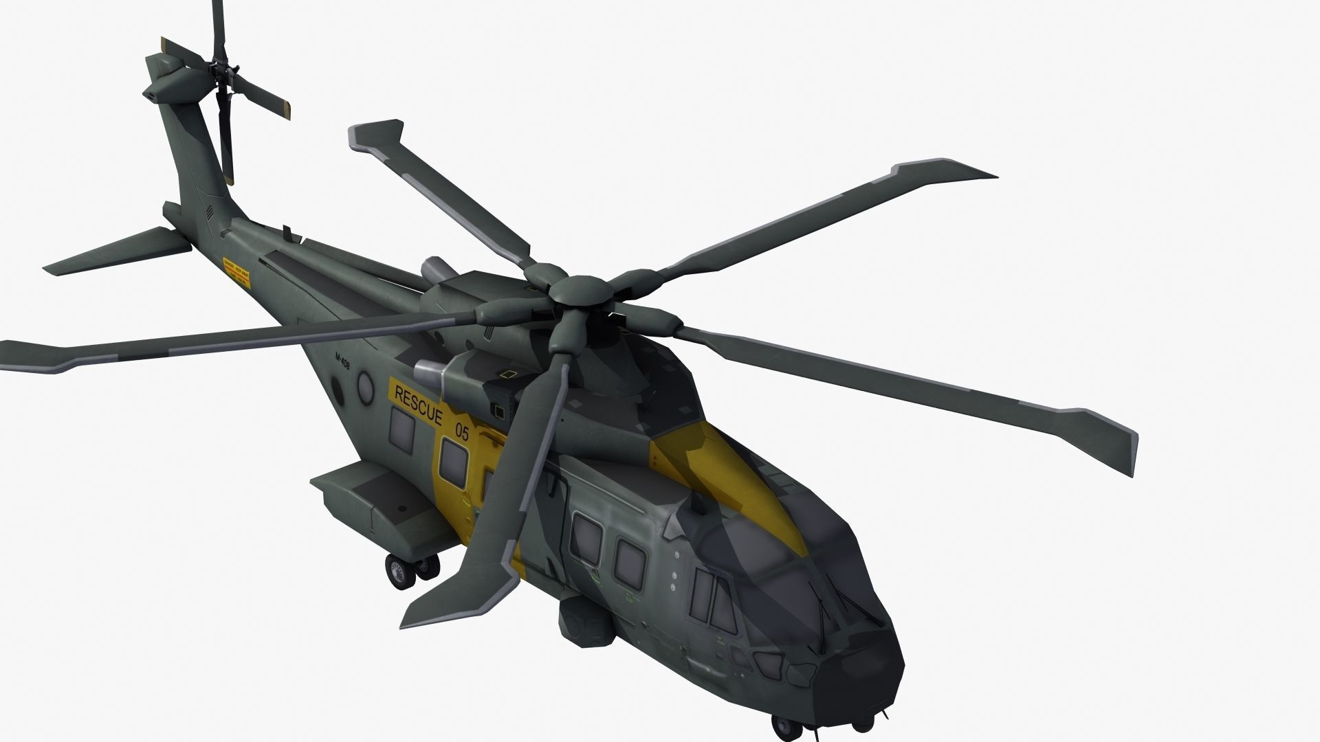 3D model AW101 Merlin Rescue LD1 VR / AR / low-poly | CGTrader