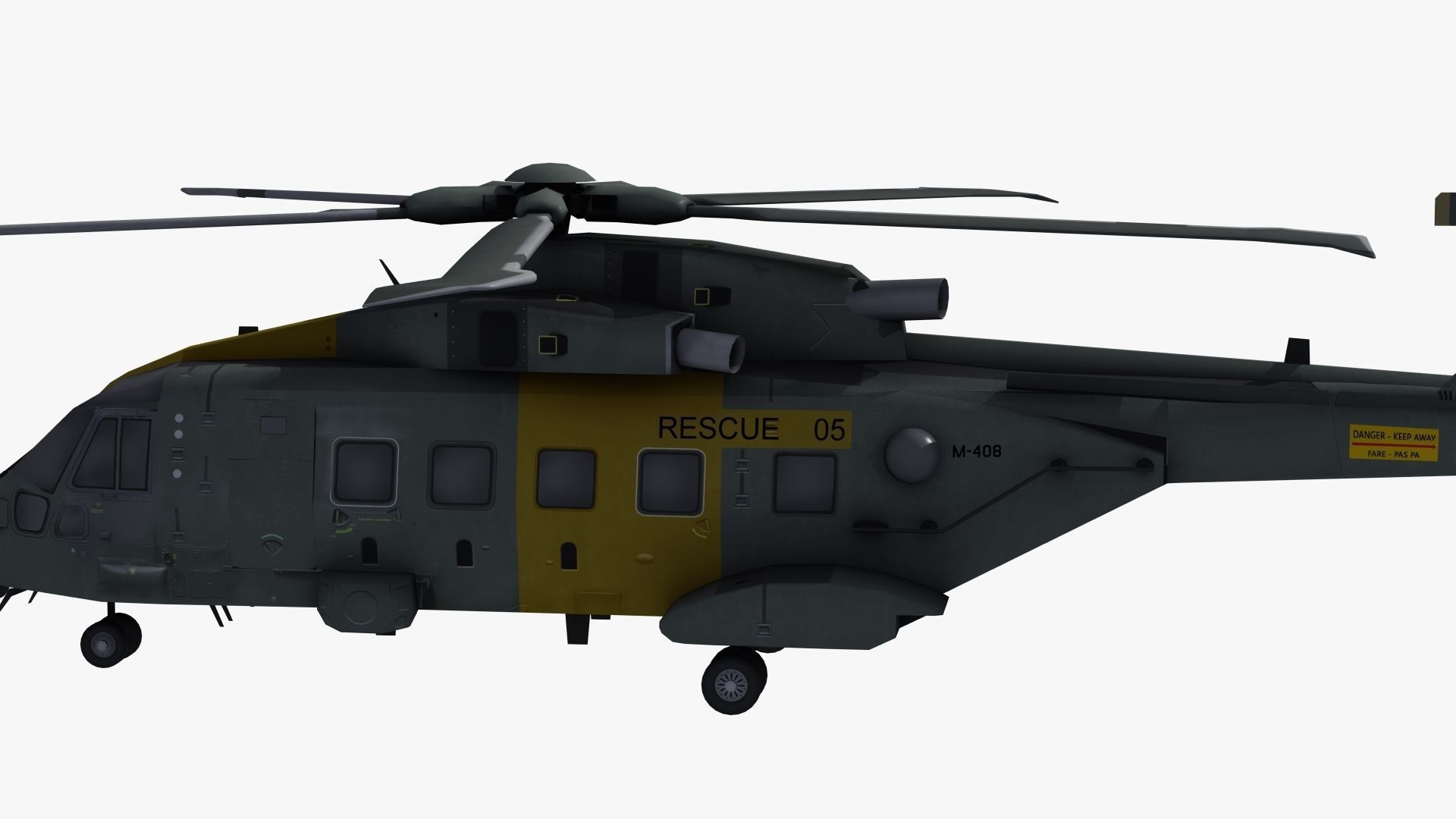 3D model AW101 Merlin Rescue LD1 VR / AR / low-poly | CGTrader