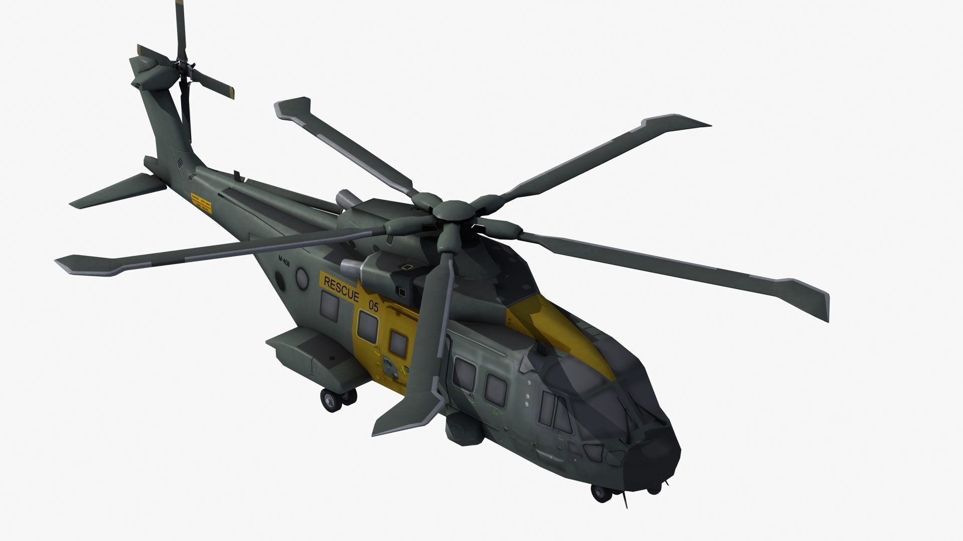 3D model AW101 Merlin Rescue LD1 VR / AR / low-poly | CGTrader