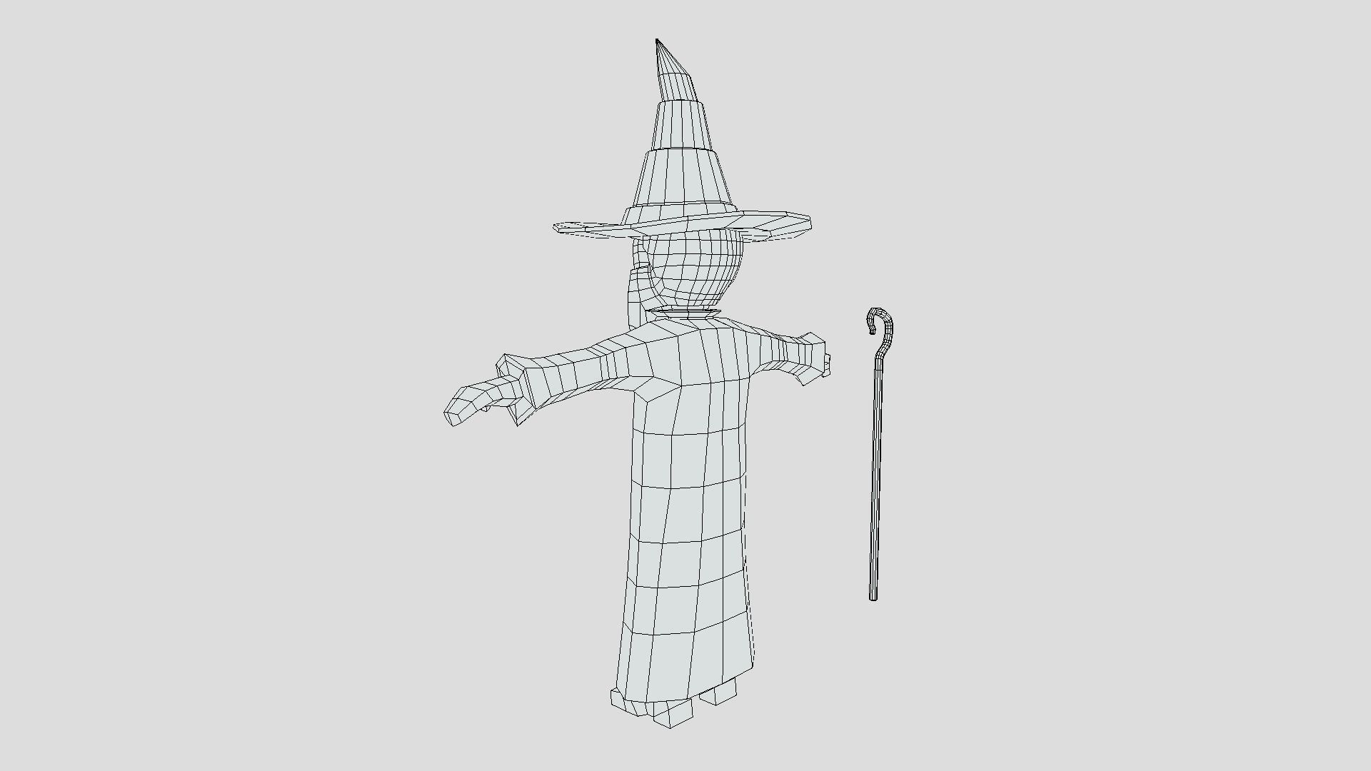 3D model Low Poly Cartoon Wizard VR / AR / low-poly | CGTrader