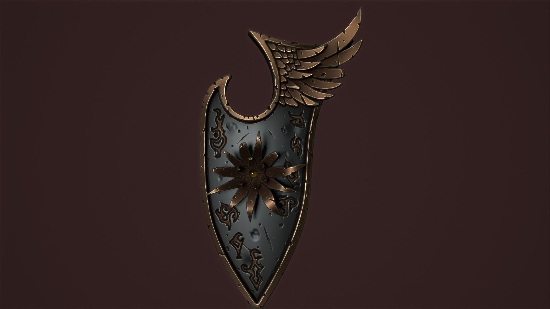 3D model Rune shield VR / AR / low-poly | CGTrader