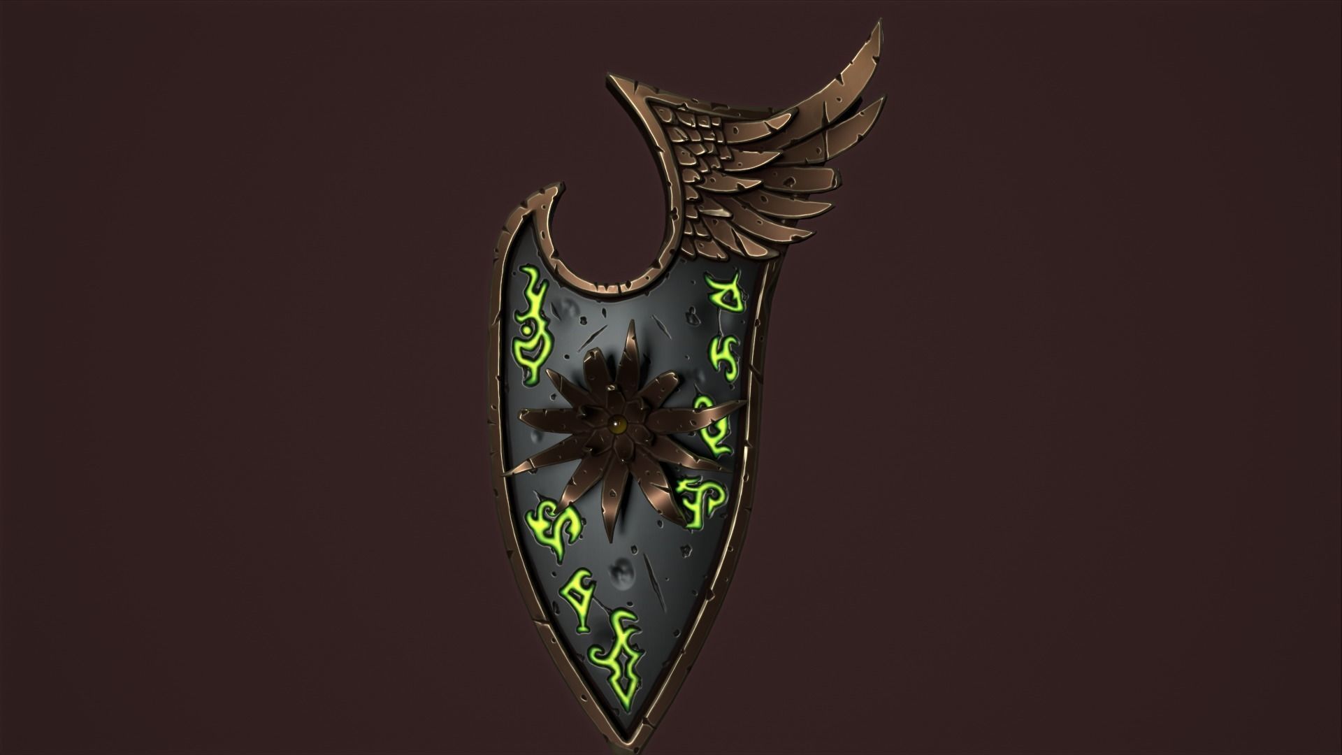 3D model Rune shield VR / AR / low-poly | CGTrader