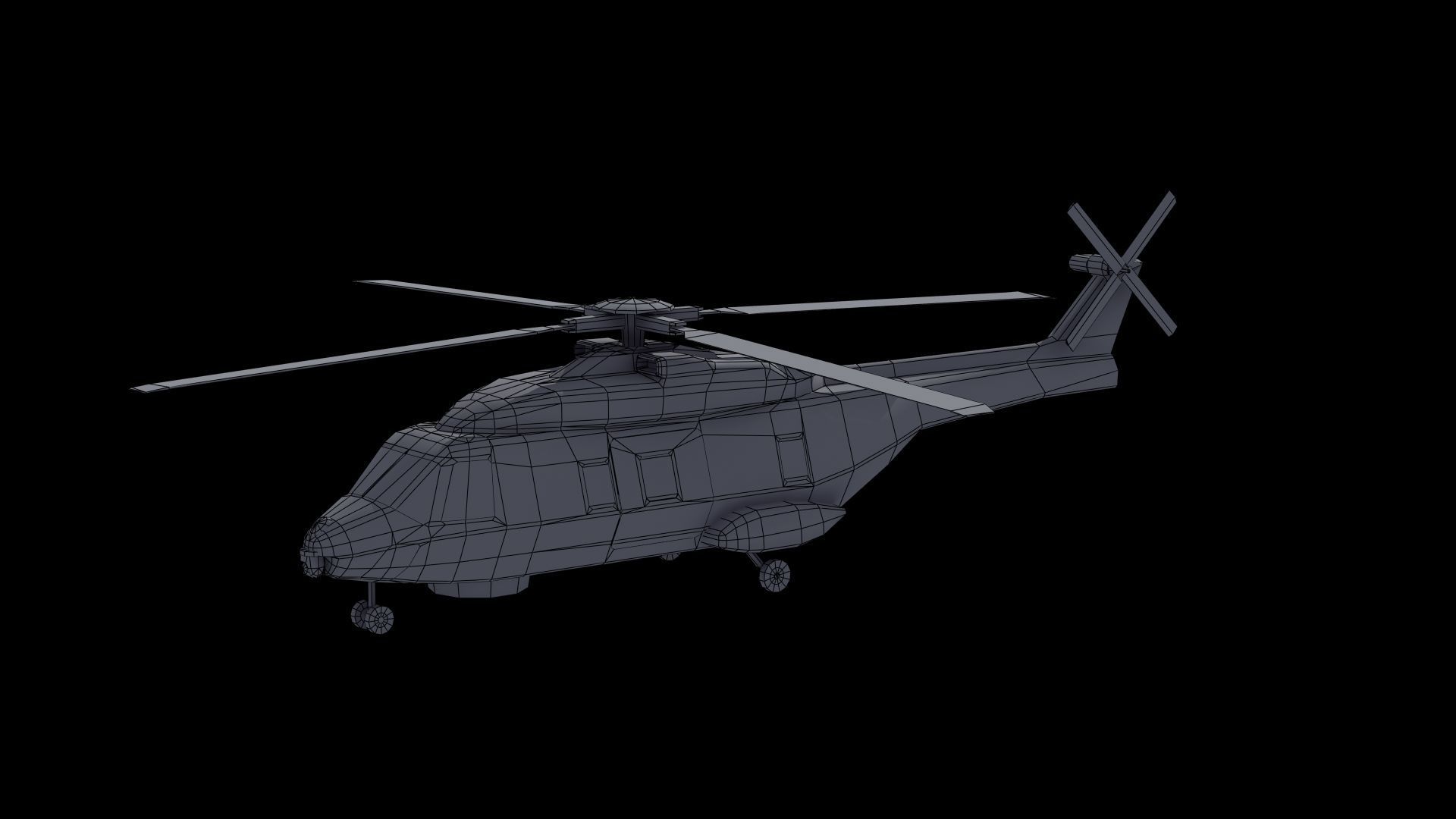 3D model NH90 Helicopter LD1 VR / AR / low-poly | CGTrader