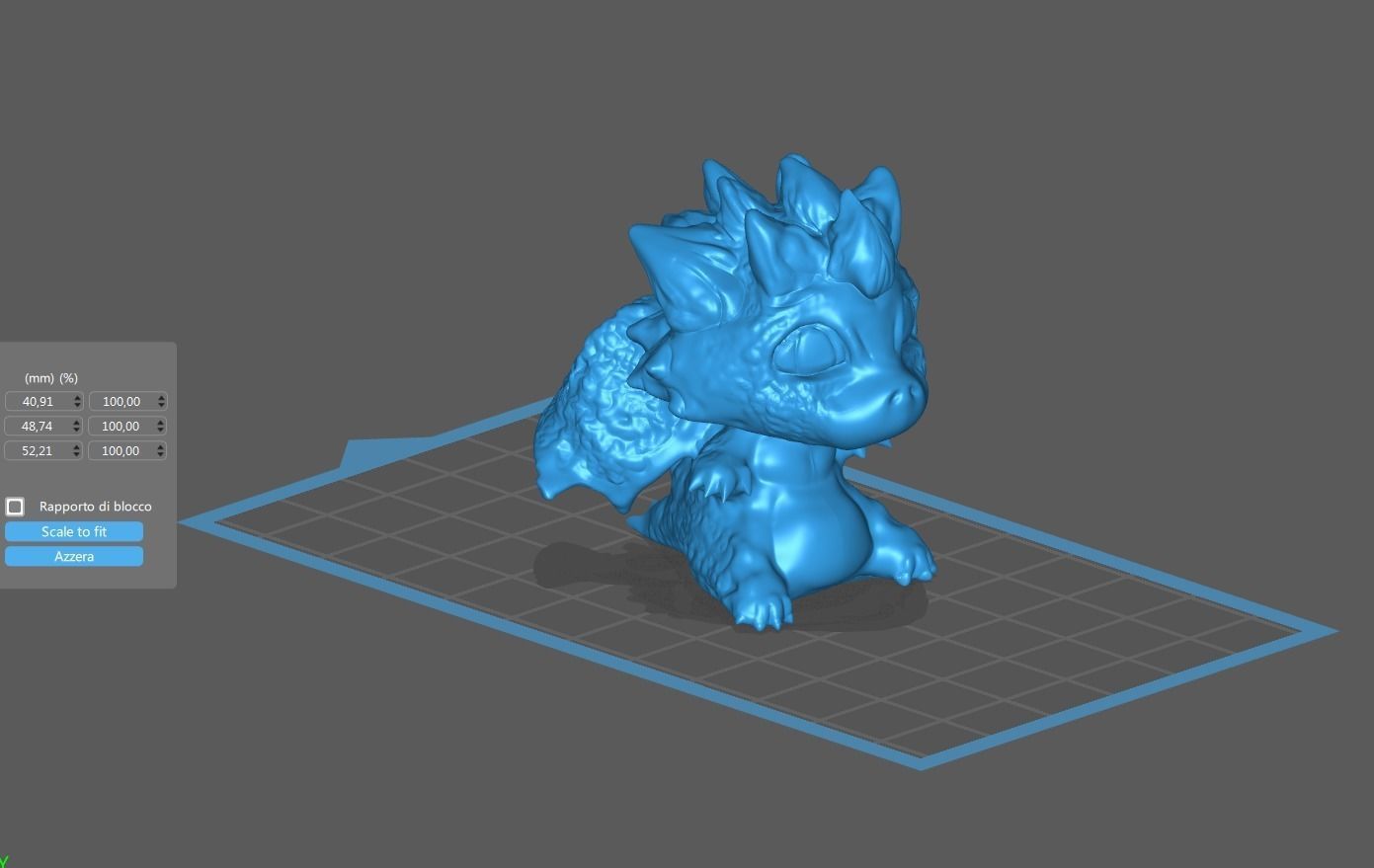 drake chibi cute white dragon blue eyes 3D model | CGTrader