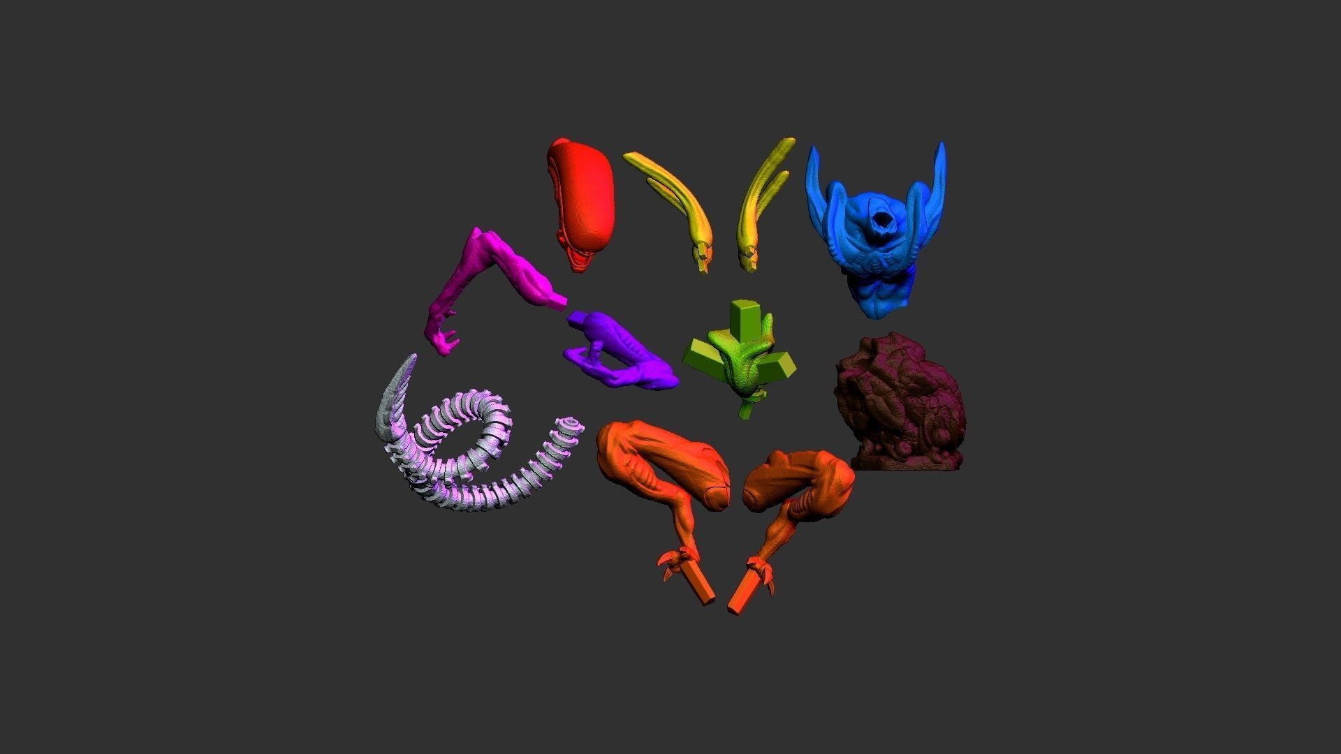 ALIEN XENOMORPH PEN HOLDER 3D model 3D printable | CGTrader