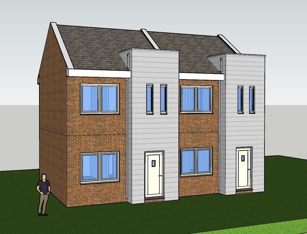 Basic Row house 3D model | CGTrader