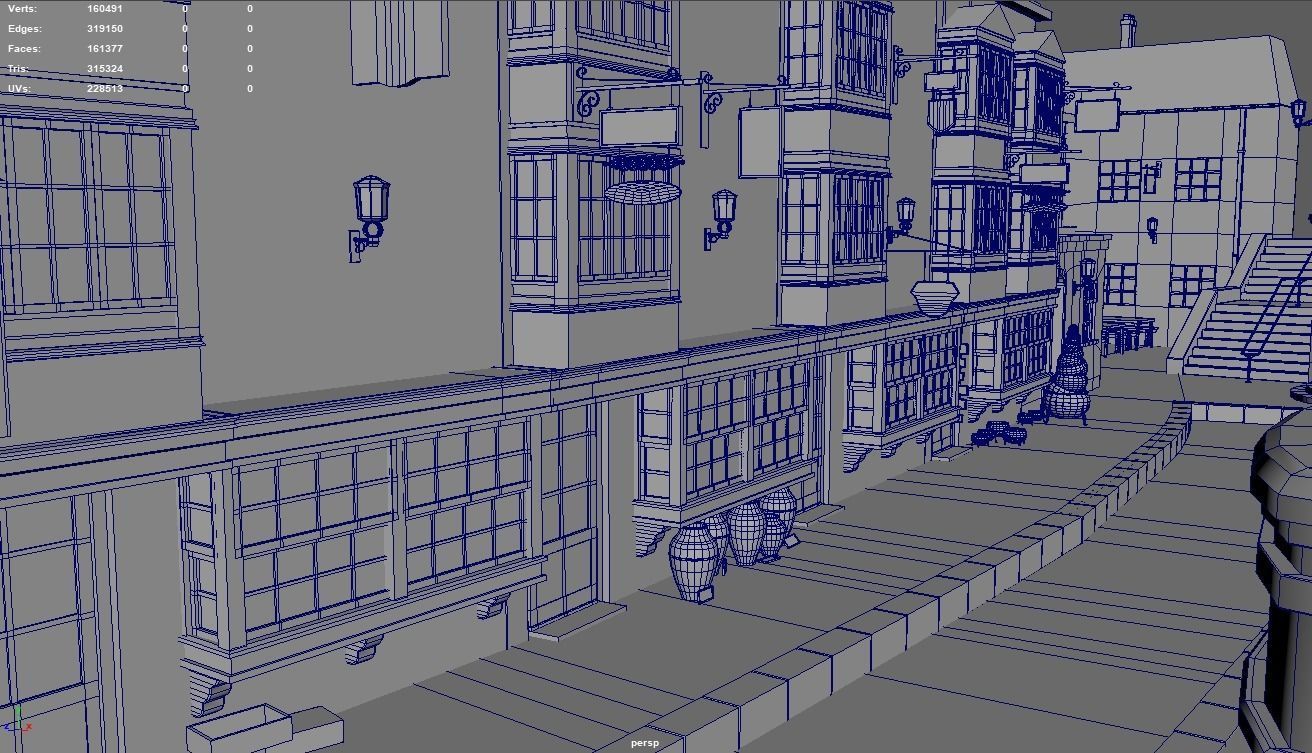 3D model Diagon Alley Harry Potter VR / AR / low-poly | CGTrader