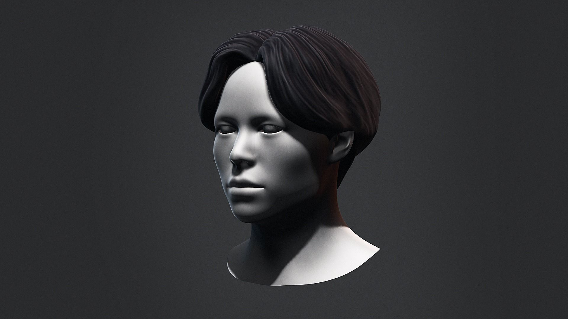 Hair - Low Poly Hairstyle Free Samples free VR / AR / low-poly 3D model ...