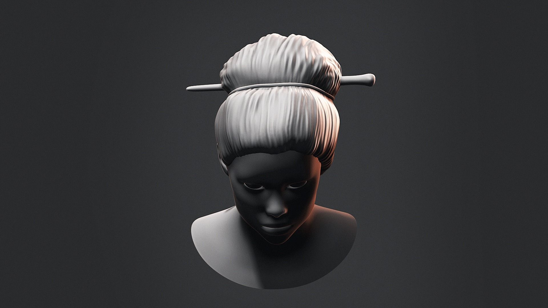 Hair - Low Poly Hairstyle Free Samples free VR / AR / low-poly 3D model ...