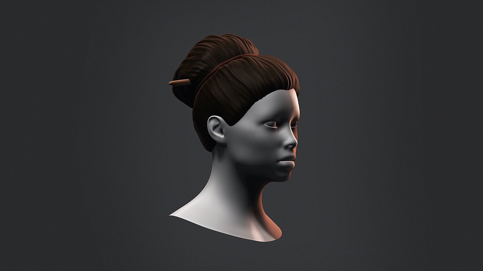 Hair - Low Poly Hairstyle Free Samples free VR / AR / low-poly 3D model ...