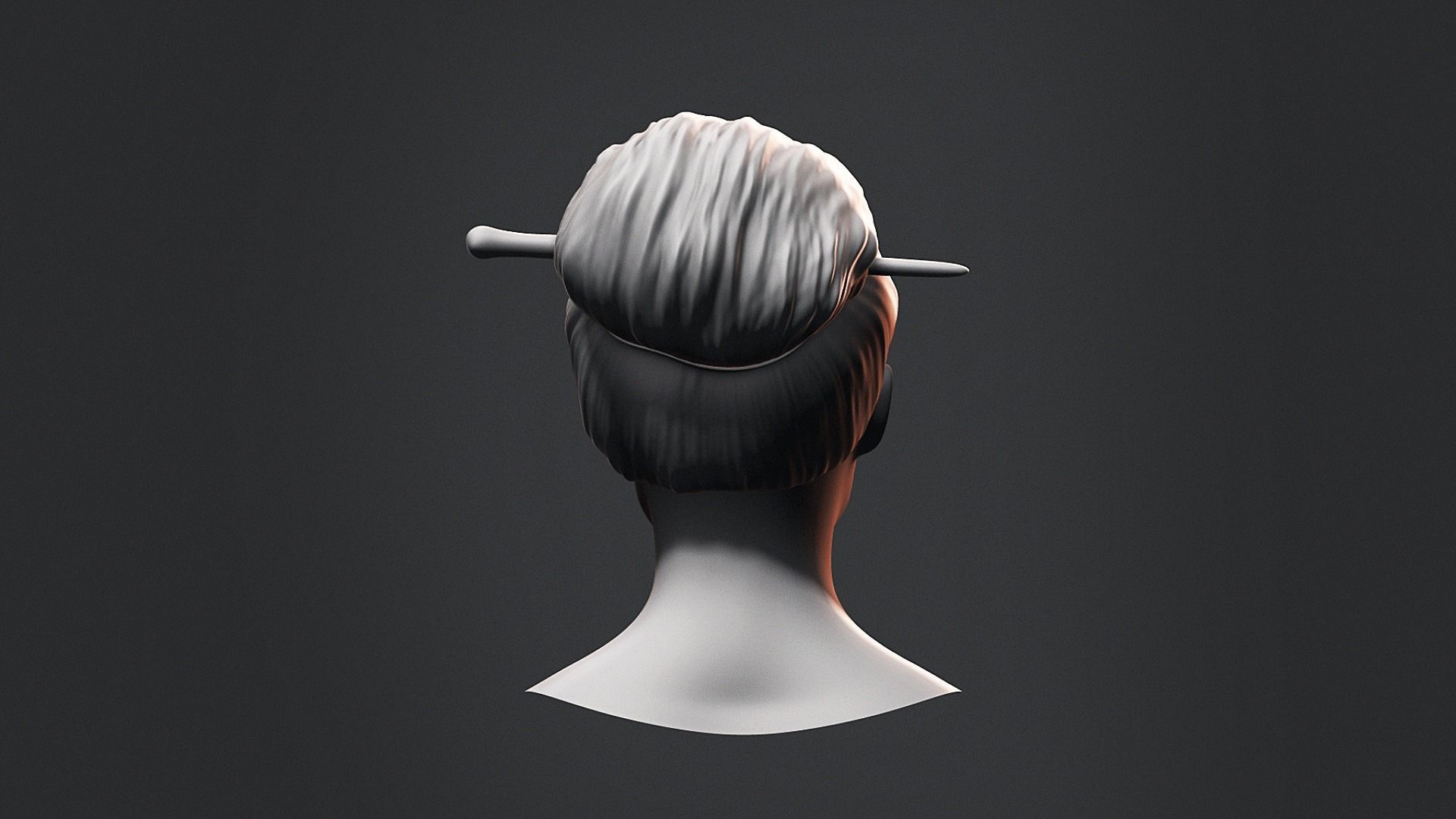 Hair - Low Poly Hairstyle Free Samples free VR / AR / low-poly 3D model ...