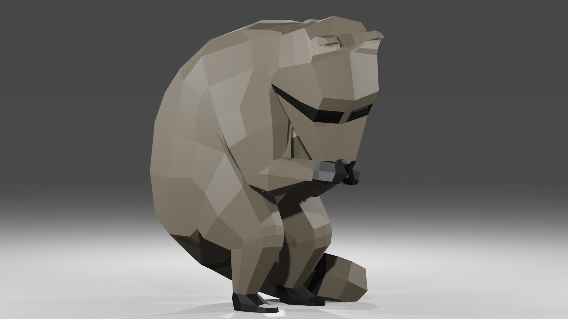Raccon Low Poly Rigged free VR / AR / low-poly 3D model rigged | CGTrader