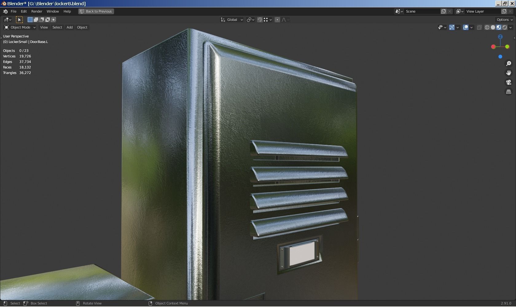Two rigged lockers for a gym school workplace 3D model rigged | CGTrader
