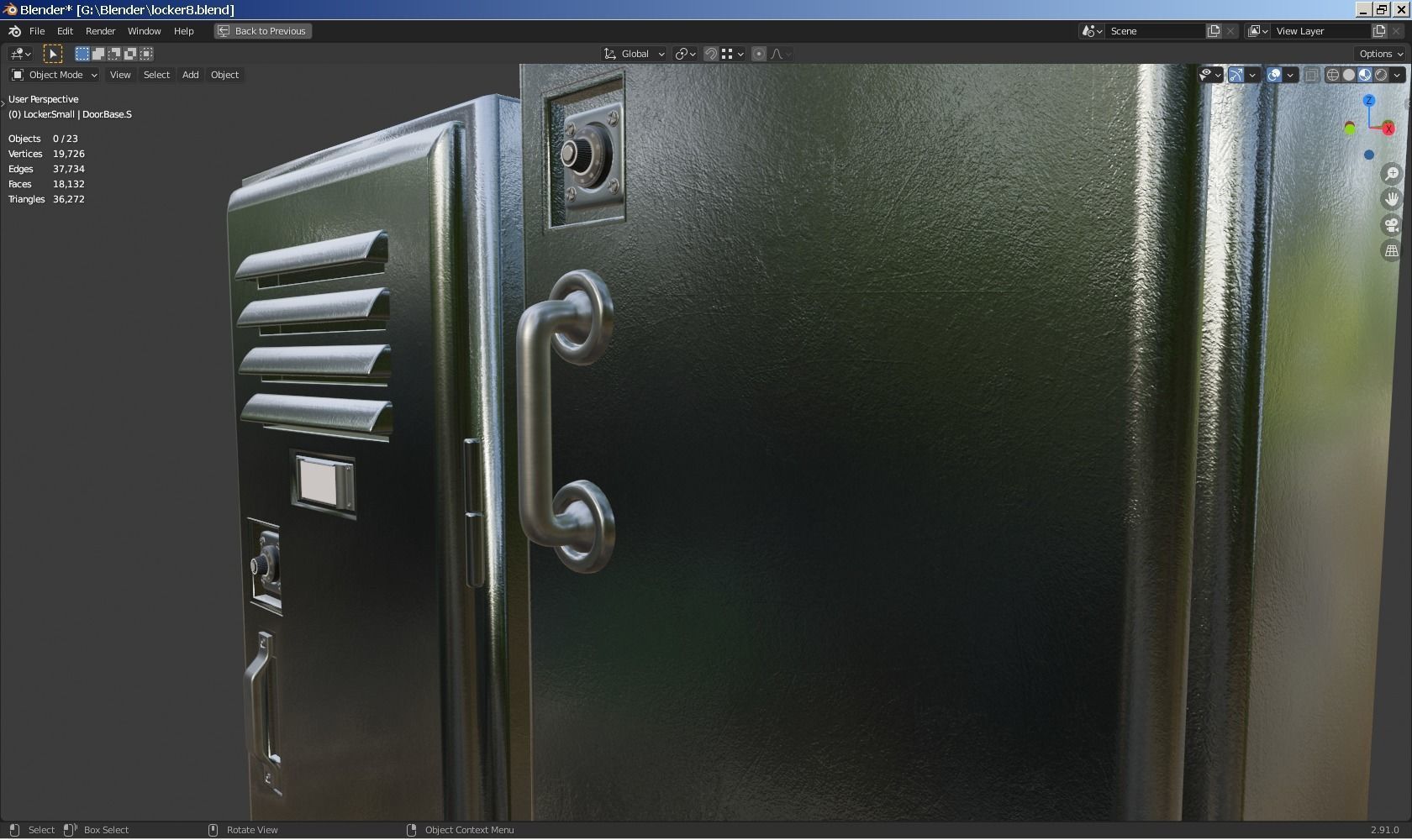 Two rigged lockers for a gym school workplace 3D model rigged | CGTrader