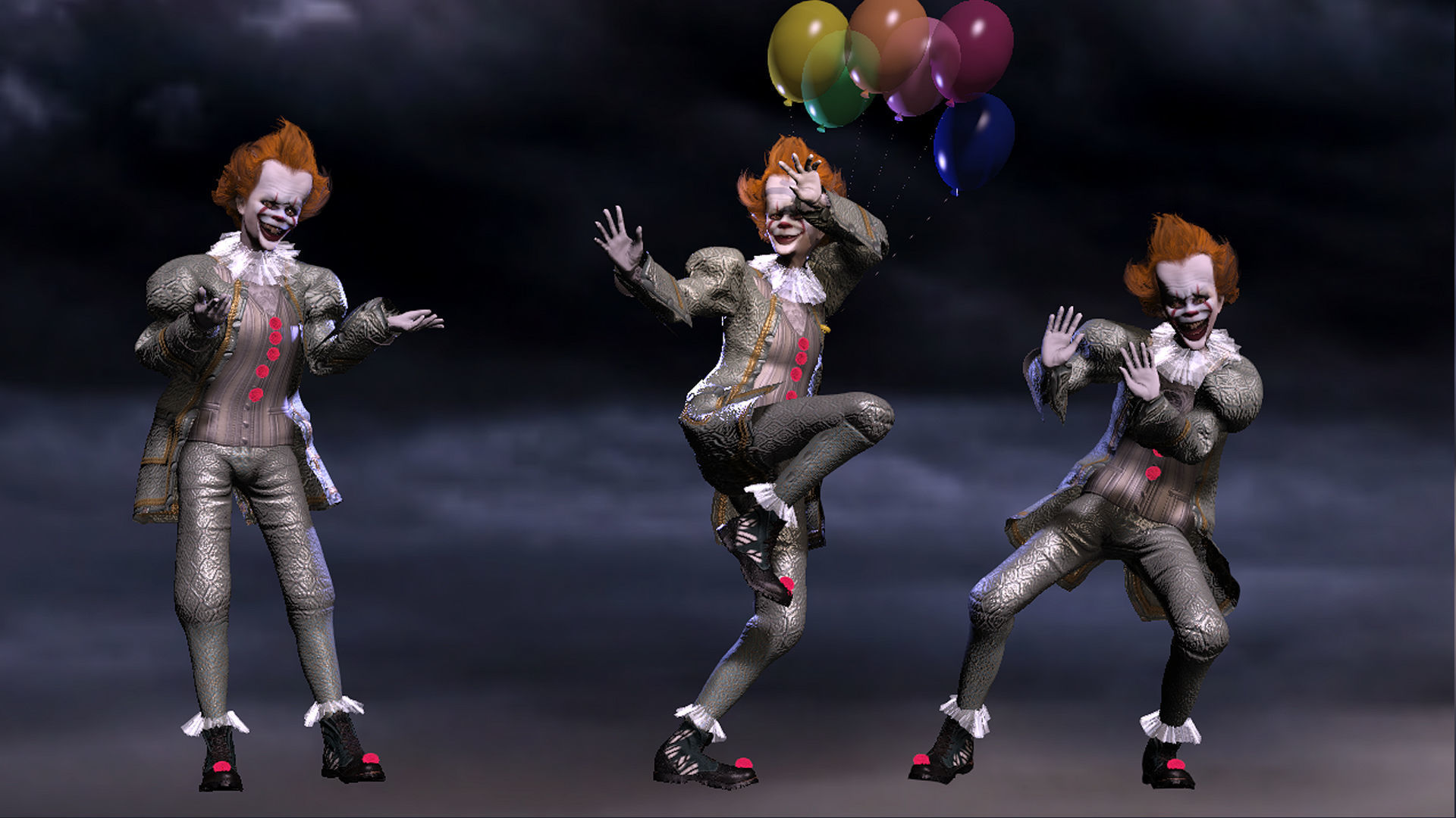 Clown High quality character full Rigged and Animated 3D model animated ...