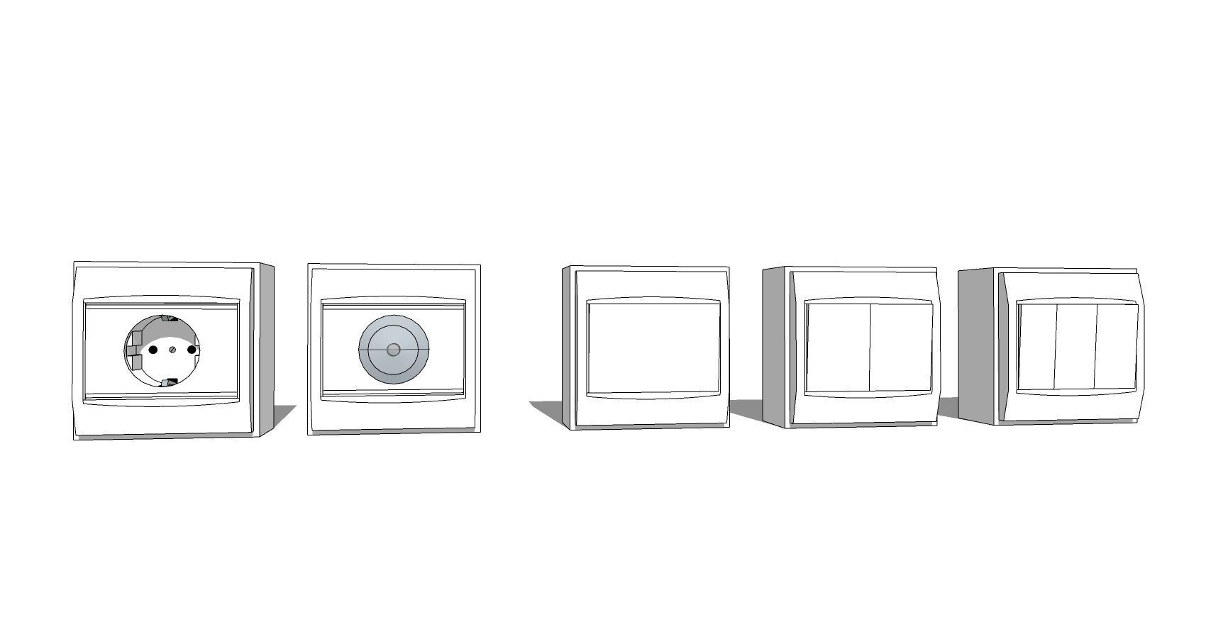 Switch socket 3D model | CGTrader