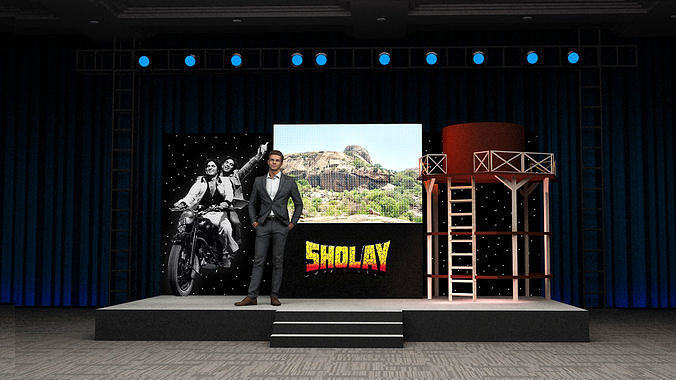 Sholay theme stage 3D model | CGTrader