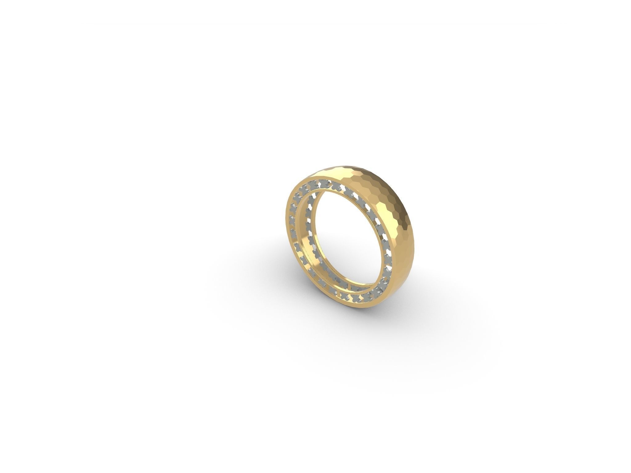 hammered texture ring stl file verified 3D model 3D printable | CGTrader