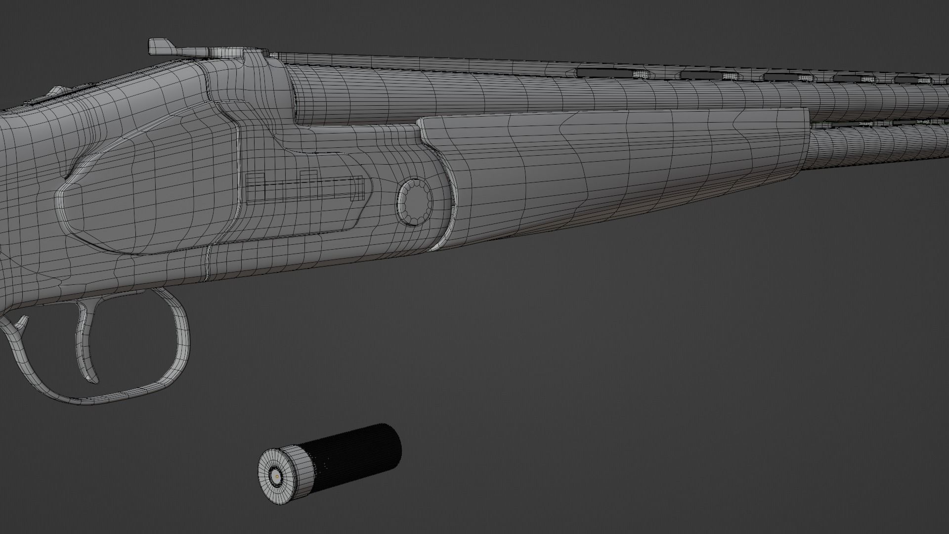 Shotgun with two barrels 3D model | CGTrader