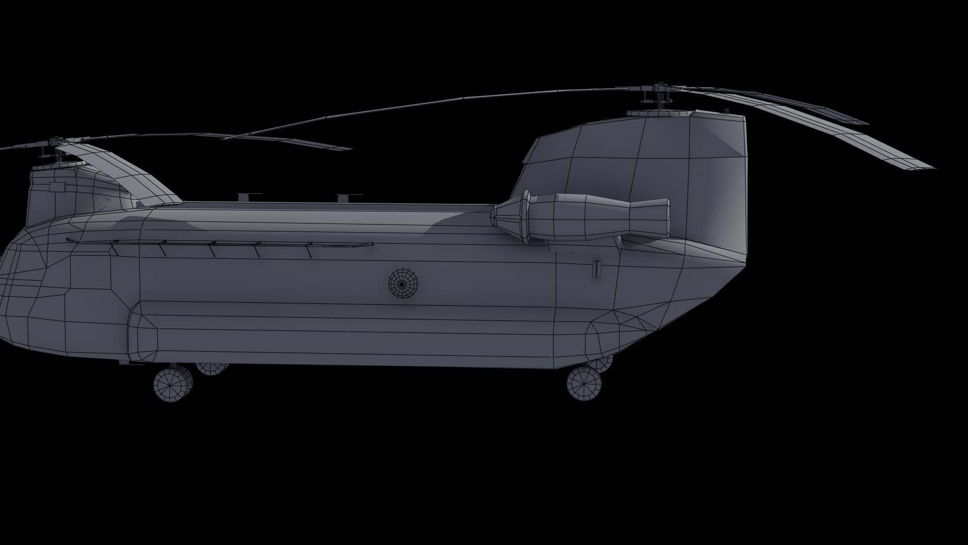 3D model CH47 Chinook Helicopter LD1 VR / AR / low-poly | CGTrader