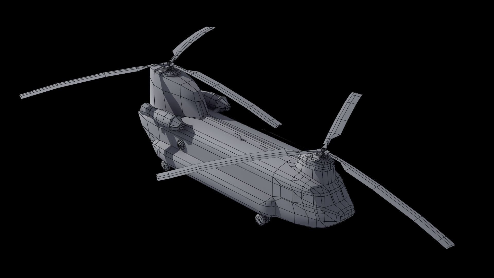 3D model CH47 Chinook Helicopter LD1 VR / AR / low-poly | CGTrader